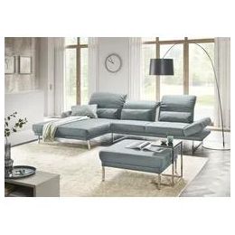 Ecksofa 3C Candy "Mallow Designsofa mit Komfortfunktionen, modern und bequem, L-Form", gr&uuml;n (mint), B:318cm H:83cm T:220cm, 100% Polyester, Sofas, Ecksofa, Verstellbare Armlehne und Kopfteil, manuelle Sitztiefenverstellung