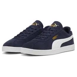 Sneaker Puma "CLUB II", Damen, Gr. 41, blau (Puma navy, Puma wei&szlig;, Puma gold), Leder, unifarben, Schuhe Sneaker, aus Leder, mit Schn&uuml;rverschluss, mit profiliertem Laufsohlenprofil