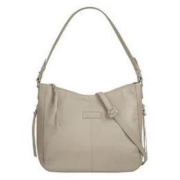 Shopper Bruno Banani, Damen, Gr. B/H/T: 35cm x 28cm x 13cm onesize, beige, Leder, leicht gl&auml;nzend, unifarben, Taschen Shopper, echt Leder