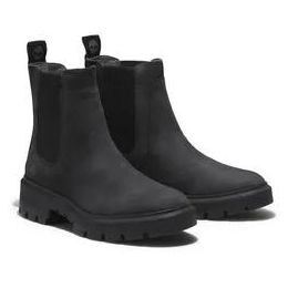 Chelseaboots Timberland "CORTINA VALLEY MID CHELSEA BOOT", Damen, Gr. 36, schwarz, Leder, Schuhe Chelseaboots, Stiefelette, Winterschuhe, Ankle Boots