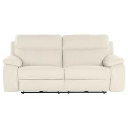 3-Sitzer Calia italia "Primo, hoher Sitzkomfort mit tollem Design", wei&szlig; (bianco), B:205cm H:100cm T:95cm, Sofas, in Leder, optional mit elektrischer Relaxfunktion