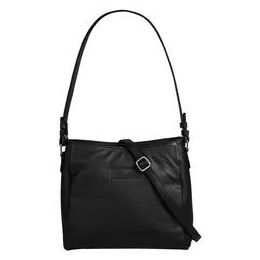 Shopper Bruno Banani, Damen, Gr. B/H/T: 27cm x 25cm x 10cm onesize, schwarz, Leder, leicht gl&auml;nzend, unifarben, Taschen Shopper, echt Leder