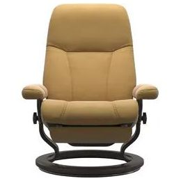 Relaxsessel stressless "Consul", gelb (honey paloma), B:85cm H:100cm T:77cm, Leder BATICK: BATICK ist ein leicht korrigiertes, durchgef&auml;rbtes und genarbtes M&ouml;belleder, bei dem die meisten Unebenheiten und Spuren in der Regel entfernt wurden.;Leder PALOMA: PALOMA ist ein durchgef&auml;rbtes Semianilin-M&ouml;belleder mit nat&uuml;rlicher Narbung.;ROHLEDER Stoff Q2 FARON: Ein fester zuverl&auml;ssiger Boucl&eacute; mit einem 