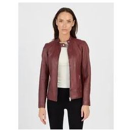 Lederjacke JCC "31024045", Damen, Gr. 40, rot (bordeaux), Obermaterial :100% Lammleder; Futter: 100% Polyester, Jacken