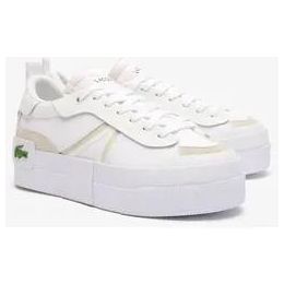 Sneaker Lacoste "L004 PLATFORM 124 5 CFA", Damen, Gr. 41, wht, wht, Leder, Textil, Schuhe Sneaker
