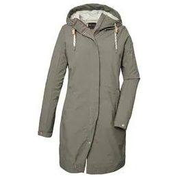 Softshellparka "GS 16 WMN SFTSHLL PRK", Damen, Gr. 40, gr&uuml;n (helloliv), Oberstoff: Oberseite: 100% Polyester (recycelt), R&uuml;ckseite: 100% Polyester, Futter: 100% Polyester, G.I.G.A. DX BY KILLTEC, Jacken, Wasserdichter, atmungsaktiver Parka aus recycelten Materialien
