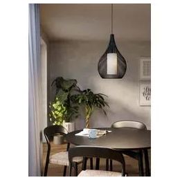 Eglo H&auml;ngeleuchte "RAZONI 1", schwarz, 1, &Oslash; 32,5cm H: 110cm, 1 Stk., Leuchten, H&auml;ngeleuchte - H110 x &Oslash;32,5 cm - 1X40W exkl., H&auml;ngeleuchte