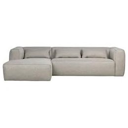 Ecksofa Woood "Bean", grau (hellgrau), B:305cm H:73cm T:175cm, Sofas, Ecksofa, mit Ottomane, inklusive Kissen, Breite 305 cm