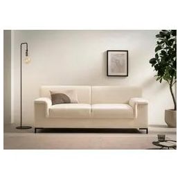 2,5-Sitzer Home Affaire "Jamie 2 auch in Cord B/T/H: 192/81/76 cm", beige (creme), B:192cm H:76cm T:81cm, 100% Polyester, Sofas, zeitlos, modern, mit komfortablem Federkern