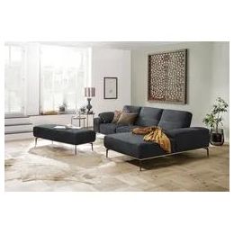 Ecksofa W.Schillig "run, Designsofa mit tollem Sitzkomfort, L-Form", schwarz (nachtschwarz z73), B:299cm H:88cm T:178cm, Longlife Xtra-Leder Z73: Naturwalkleder der Luxusklasse aus den erlesensten Rohh&auml;uten. Hautst&auml;rke 1, 1 &ndash; 1, 3 mm;ROHLEDER Jacquard-Flachgewebe Q2 W60 (63% Polyester, 37% Polyacryl);ROHLEDER Chenille-Flachgewebe Q2 W77 (68% Polyacryl, 32% Polyester);Stoff S37 (100% Polyester), So