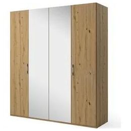 Dreht&uuml;renschrank "Henderson", braun (eiche artisan), B:201cm H:223cm T:60cm, Holzwerkstoff, SET ONE BY Musterring, Schr&auml;nke, Dreht&uuml;renschrank, mit Spiegel, in 2 Breiten, inkl. Fachb&ouml;den und Kleiderstangen