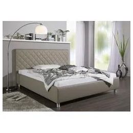 Polsterbett Maintal "Bloomington", grau (taupe), B:212cm H:105cm L:210cm, Betten, Polsterbett, Bettseiten zerlegt, ohne Bettkasten