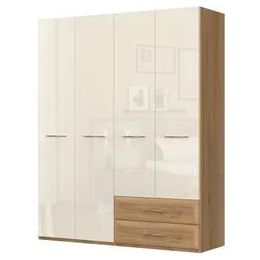 Kleiderschrank OTTO HOME "Gala, beige hochgl&auml;nzend UV lackiert, kratzfest, FSC-zertifiziert", beige (beige, pacific walnut), B:182cm H:224cm T:56cm, Holzwerkstoff, MDF, Schr&auml;nke, Kleiderschrank, hoher Schrank (224cm), wahlweise in 3 Breiten, Made in Europe