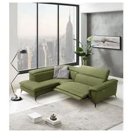 Ecksofa Egoitaliano "Martine, Multifunktionssofa mit Komfortfunktionen, edel und bequem", gr&uuml;n (kiwi), B:272cm H:96cm T:203cm, Sofas, Ecksofa, mit Ottomane, elektrischer Relaxfunktion und Kopfteilverstellung