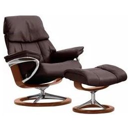 Relaxsessel stressless "Ruby", braun (braun batick), B:88cm H:101cm T:78cm, Leder BATICK: durchgef&auml;rbtes und genarbtes M&ouml;belleder;Leder PALOMA: durchgef&auml;rbtes Semianilin-M&ouml;belleder, Sessel, Relaxsessel, mit Signature Base, Gr&ouml;&szlig;e L, Gestell Eiche, Wenge, Braun & Schwarz