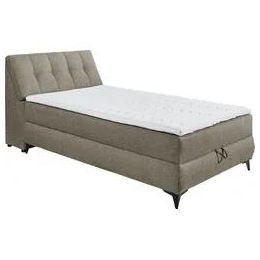 Boxbett ED EXCITING DESIGN "Atlantis", braun, B:125cm L:240cm, 100% Polyester, Komplettbetten, mit Bettkasten und Stauraum im Kopfteil