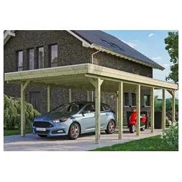 Skan Holz Einzelcarport SKANHOLZ "Friesland", gr&uuml;n, B/H/T: 221cm x, Carports