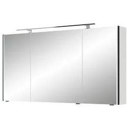 Spiegelschrank SAPHIR "Serie 7045 Badezimmer-Spiegelschrank inkl. LED-Beleuchtung, 3 T&uuml;ren", wei&szlig; (wei&szlig; glanz), B:133,2cm H:70,3cm T:17cm, Holzwerkstoff, Schr&auml;nke, Spiegelschrank, Badschrank 133,2 cm breit, inkl. LEDplus Schalter und T&uuml;rd&auml;mpfer