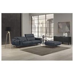 2,5-Sitzer Egoitaliano "Gloria, super bequem und hochwertige Verarbeitung, edles Design", grau (charcoal), B:236cm H:96cm T:109cm, Sofas, beidseitig verstellbare R&uuml;ckenelemente, mit Metallf&uuml;&szlig;en