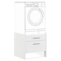 Waschmaschinenumbauschrank IMPULS K&Uuml;CHEN "Valencia", Breite/H&ouml;he: 64/61,5 cm, mit Soft-Close", wei&szlig;, B:64cm H:61,5cm T:68,5cm, Dekorfolie, Holzwerkstoff, Schr&auml;nke, mit Schubkasten, mit Auszug, mit Auflagen f&uuml;r W&auml;schekorb