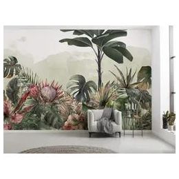 Fototapete Komar "Digitaldruck Vlies - Jungle Spot - Gr&ouml;&szlig;e 400 x 250 cm", gr&uuml;n, Rollen: 1, Vlies, Tapeten, Wohnzimmer, Schlafzimmer