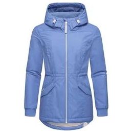 Winterjacke Ragwear "Dowey Warm", Damen, Gr. XXL (44), blau, Obermaterial: 100% Polyester. Innenfutter: 100% Polyester. Wattierung: 100% Polyester, Basic, figurumspielend Po-bedeckend, hoch geschlossener Ausschnitt, eng Rippb&uuml;ndchen, Jacken Winterjacke, Wasserdichte weiche Damen Jacke f&uuml;r den Winter