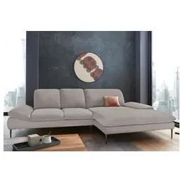 Ecksofa W.Schillig "enjoy&MORE, Designsofa, bequem, zeitlos und elegant, L-Form", grau (stone r66), B:310cm H:87cm T:185cm, Chenille-Flachgewebe R66 (85% Polyester, 15% Nylon);Longlife Xtra-Leder Z59: Glattleder mit modischer Pr&auml;gung. Hautst&auml;rke 0, 9 - 1, 1 mm;Stoff S37 (100% Polyester), Sofas, Ecksofa, Sitztiefenverstellung, F&uuml;&szlig;e bronze pulverbeschichtet, Breite 310 cm