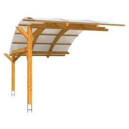 Skan Holz Einzelcarport SKANHOLZ "Schwaben Erweiterung", braun (eiche hell), B/H/T: 299cm x 263cm x 630cm, Carports, Erweiterung, 299 x 630 cm