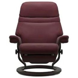 Relaxsessel stressless "Sunrise", rot (bordeaux batick), B:88cm H:103cm T:78cm, Leder BATICK: BATICK ist ein leicht korrigiertes, durchgef&auml;rbtes und genarbtes M&ouml;belleder, bei dem die meisten Unebenheiten und Spuren in der Regel entfernt wurden.;Leder PALOMA: PALOMA ist ein durchgef&auml;rbtes Semianilin-M&ouml;belleder mit nat&uuml;rlicher Narbung.;ROHLEDER Stoff Q2 FARON: Ein fester zuverl&auml;ssiger Boucl&eacute; mit ein