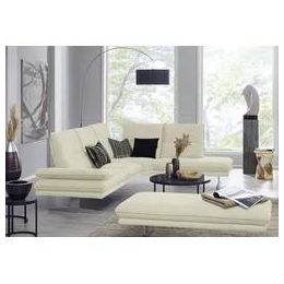 Ecksofa W.Schillig "broadway, Designsofa, mit tollem Sitzkomfort, L-Form", beige (sahara s37), B:284cm H:94cm T:224cm, Stoff S37 (100% Polyester): Luxus-Microfaser in Lederoptik, Sofas, Ecksofa, Sitztiefenverstellung, Kopfteil- & Seitenteilverstellung, Breite 284cm