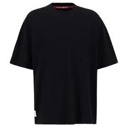 T-Shirt Alpha Industries "Logo Backprint T-Shirt", Herren, Gr. L, schwarz, Obermaterial: 100% Baumwolle, Shirts T-Shirt
