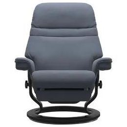 Relaxsessel stressless "Sunrise", blau (sparrow blau paloma), B:88cm H:103cm T:78cm, Leder BATICK: BATICK ist ein leicht korrigiertes, durchgef&auml;rbtes und genarbtes M&ouml;belleder, bei dem die meisten Unebenheiten und Spuren in der Regel entfernt wurden.;Leder PALOMA: PALOMA ist ein durchgef&auml;rbtes Semianilin-M&ouml;belleder mit nat&uuml;rlicher Narbung.;ROHLEDER Stoff Q2 FARON: Ein fester zuverl&auml;ssiger Boucl&eacute; mi