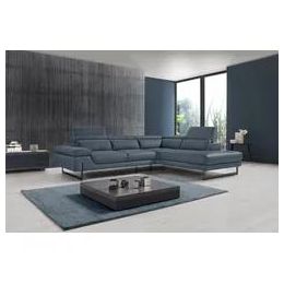 Ecksofa Egoitaliano "Queenie, extravagantes Sofa mit erstklassigem Sitzkomfort, L-Form", grau (smoke), B:284cm H:95cm T:108cm, Luxus-Microfaser (100% Polyester) Leder &raquo;BULL&laquo; (echtes Rindsleder). Geschliffenes, pigmentiertes und behandeltes Rindsleder mit einer Dicke von 1, 3-1, 5 mm. Dieses Leder zeigt eine ziemlich weiche Hand mit einem halb undurchsichtigen Aussehen. Es handelt sich um ein gesch