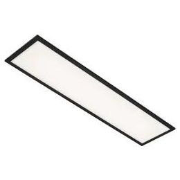 Briloner LEUCHTEN LED Panel "7067015 Simple", wei&szlig;, Leuchten, Deckenlampe, 100x25x6cm, Schwarz, 22W, Wohnzimmer, Schlafzimmer, Flur