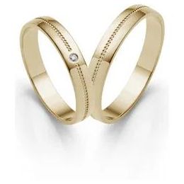 Trauring Firetti "Schmuck Geschenk Gold 375 Hochzeit Ehering "LIEBE" Gr. 50, gold (gelbgoldfarben), Fingerringe, Damen, 50, ohne Brillant, Gelbgold 585, 3,5mm, Trauring, Made in Germany, wahlweise mit oder ohne Brillant