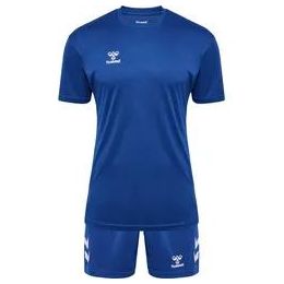 Sportanzug Hummel "HMLLOGO SET", Herren, Gr. XXXL (58), blau (true blau), Obermaterial: 100% Polyester, Sportanz&uuml;ge, f&uuml;r Fitnessaktivit&auml;ten, aus atmungsaktivem Polyester