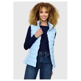 Steppweste Marikoo "Reimii", Damen, Gr. S, blau (baby blau), Obermaterial: 100% Polyester; Obermaterial 2: 95% Polyester, 5% Elasthan; Innenseite: 100% Polyester; Futter: 100% Polyester; Wattierung: 100% Polyester, Westen Steppweste, mit sch&ouml;nem Steppdesign