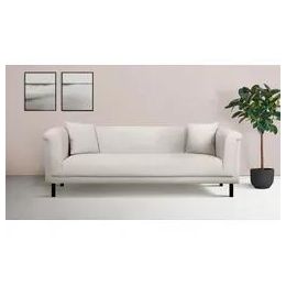 2-Sitzer Home Affaire "AGNIA B/T/H: 180/85/71 cm", beige (creme), B:180cm H:71,5cm T:85cm, 100% Polyester, Sofas, incl. Zierkissen, auch in Cord und Boucl&eacute;
