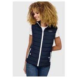 Steppweste Marikoo "Reimii", Damen, Gr. S, blau (navy), Obermaterial: 100% Polyester; Obermaterial 2: 95% Polyester, 5% Elasthan; Innenseite: 100% Polyester; Futter: 100% Polyester; Wattierung: 100% Polyester, Westen Steppweste, mit sch&ouml;nem Steppdesign