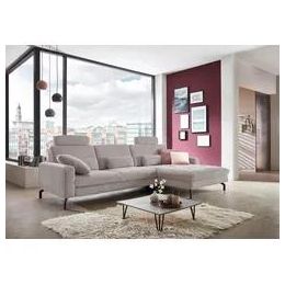 Ecksofa DIE PLANBAR "MP-IN20110 L-Form mit Kaltschaum-Polsterung", rosa (rose), B:302cm H:87cm T:178cm, 100% Polyester, Sofas, Ecksofa, optional mit Funktionen erh&auml;ltlich