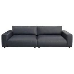 Big-Sofa Musterring "LUCIA", schwarz (nero bax), B:252cm H:81cm T:124cm, Flachgewebe FLORIS (100% Polyester);Flachgewebe VALMONT (60% Baumwolle/ 40% Leinen);Microfaser CRONA (100% Polyester), Sofas, Big-Sofa, in vielen Qualit&auml;ten und 4 unterschiedlichen N&auml;hten, 2,5-Sitzer