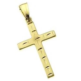 Kreuzanh&auml;nger Firetti "Schmuck Geschenk Gold 333 Halsschmuck Anh&auml;nger f&uuml;r Halskette Kreuz", gold (gelbgoldfarben), Schmuckanh&auml;nger, Damen, Gelbgold 333, 0,85 g