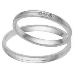 Trauring Firetti "Schmuck Geschenk Gold 375 Hochzeit Ehering "LIEBE" Gr. 60, wei&szlig; (wei&szlig;goldfarben), Fingerringe, Damen, 60, ohne Brillanten, Wei&szlig;gold 375, 2,5mm, Trauring, Made in Germany, wahlweise mit oder ohne Brillanten