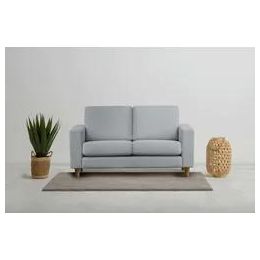 2-Sitzer OTTO HOME "Tvinno", grau (gray), B:155cm H:87cm T:86cm, 100% polyester, Sofas, im skandinavischen Stil, mit Massivholzf&uuml;&szlig;en, Breite 155 cm