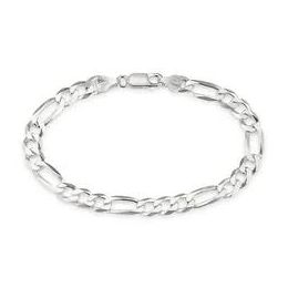 Armband Bruno Banani "Schmuck Geschenk Silber 925 Armschmuck Armkette Figarokette" Gr. 19, silber (silberfarben), Armb&auml;nder, Herren, 19, Silber 925 (Sterlingsilber), Armband
