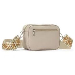 Umh&auml;ngetasche Lascana "Minibag", Damen, Gr. B/H/T: 19cm x 15cm x 8cm, grau (taupe), Stoff, Textil, unifarben, Taschen Umh&auml;ngetasche, mit auswechselbaren Schulterriemen VEGAN.