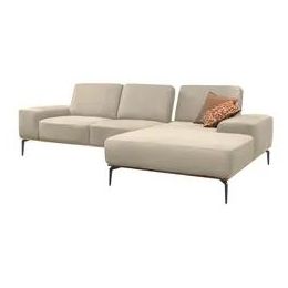 Ecksofa W.Schillig "run, Designsofa mit tollem Sitzkomfort, bequem, L-Form", beige (elfenbein z73), B:279cm H:88cm T:178cm, Longlife Xtra-Leder Z73: Naturwalkleder der Luxusklasse aus den erlesensten Rohh&auml;uten. Hautst&auml;rke 1, 1 &ndash; 1, 3 mm;ROHLEDER Jacquard-Flachgewebe Q2 W60 (63% Polyester, 37% Polyacryl);ROHLEDER Chenille-Flachgewebe Q2 W77 (68% Polyacryl, 32% Polyester);Stoff S37 (100% Polyester),