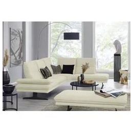 Ecksofa W.Schillig "broadway, Designsofa, toller Sitzkomfort, zeitlos, elegant, L-Form", beige (sahara s37), B:284cm H:94cm T:224cm, Stoff S37 (100% Polyester): Luxus-Microfaser in Lederoptik, Sofas, Ecksofa, Sitztiefenverstellung, Kopfteil- & Seitenteilverstellung, Breite 284cm