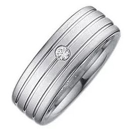 Trauring Firetti "Schmuck Geschenk Hochzeit Ehering Trauring "LIEBE" Gr. 22, silber (silberfarben), Fingerringe, Damen, 22,mit Zirkonia, Silber 925 (Sterlingsilber), 7mm, Trauring, Made in Germany - wahlweise mit oder ohne Zirkonia (synth.)