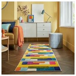 Teppich FLAIR RUGS "Spectrum", bunt, B:66cm H:8mm L:230cm, Kunstfaser, Teppiche, Teppich, Handgeschnitzt Teppich
